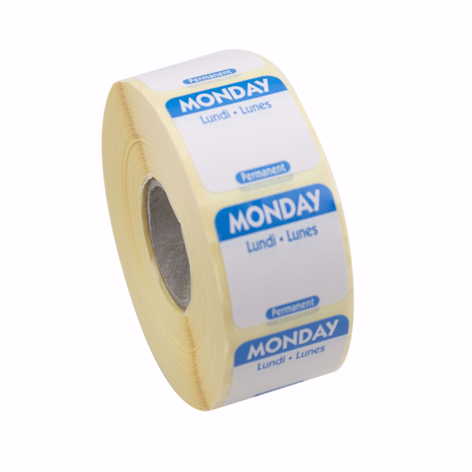 NCCO International Limited. 25mm (1″) Trilingual Permanent Labels - Monday
