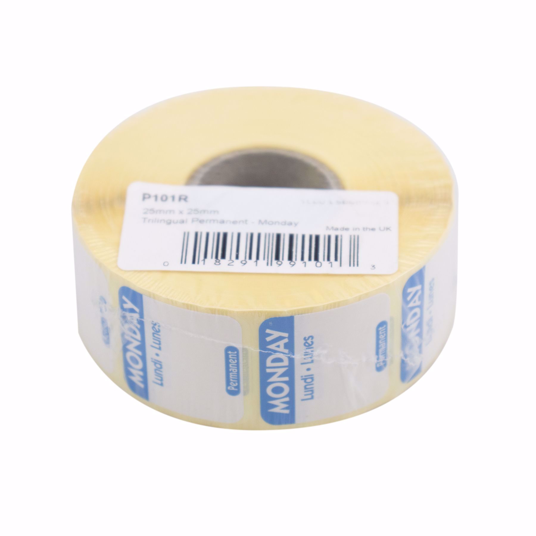 NCCO International Limited. 25mm (1″) Trilingual Permanent Labels - Monday