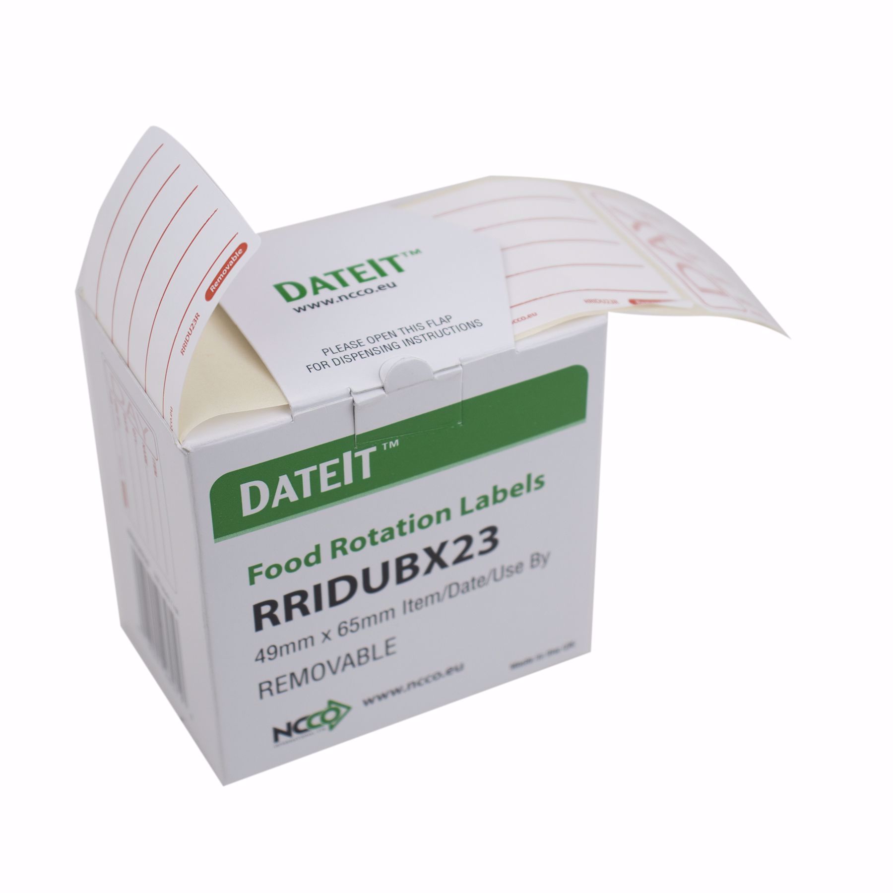 NCCO International Limited. 49mm (2") English Removable Use By Label